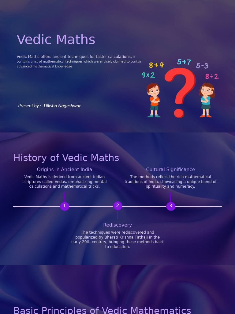 Vedic Maths: Ancient Calculation Techniques | PDF