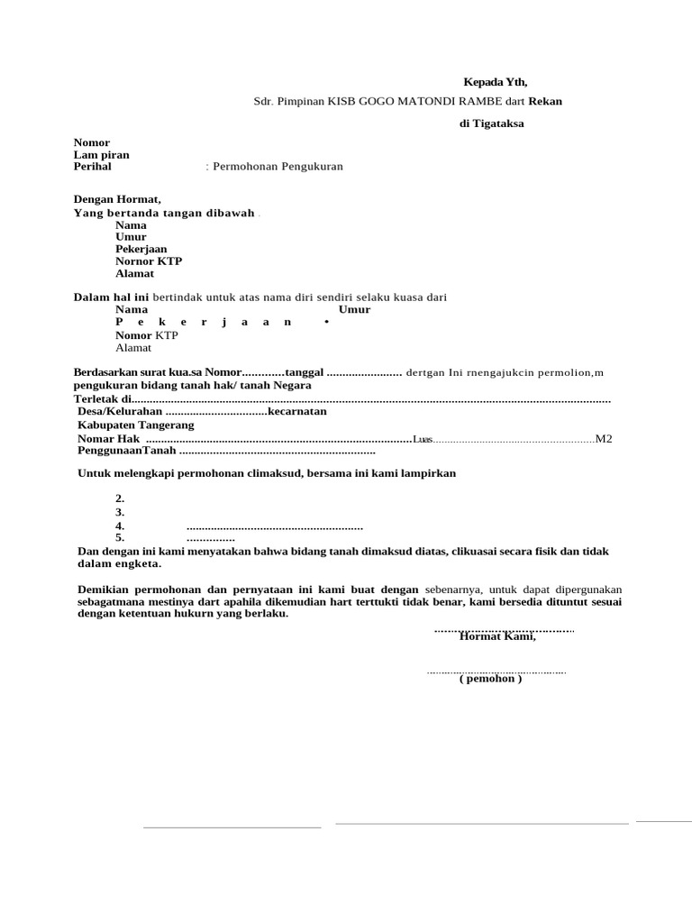 Formulir Pengukuran KJSB | PDF