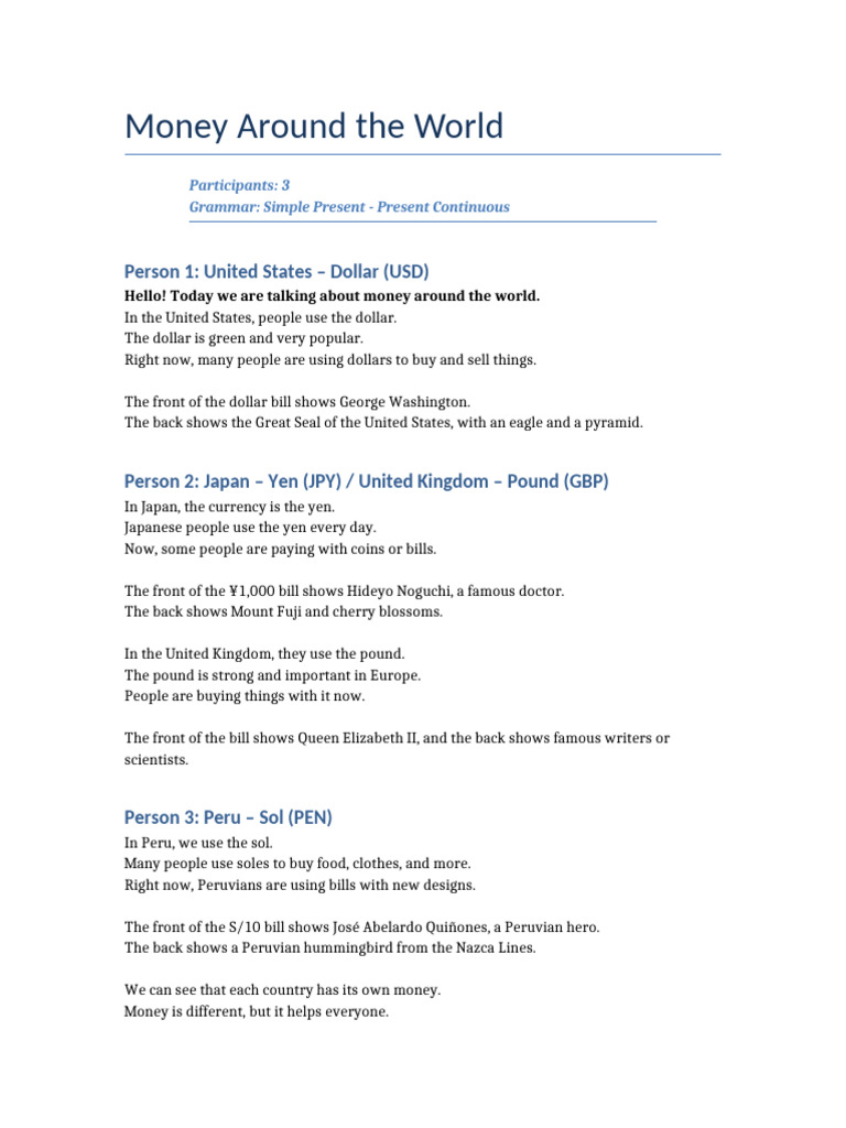 Money Around The World | PDF
