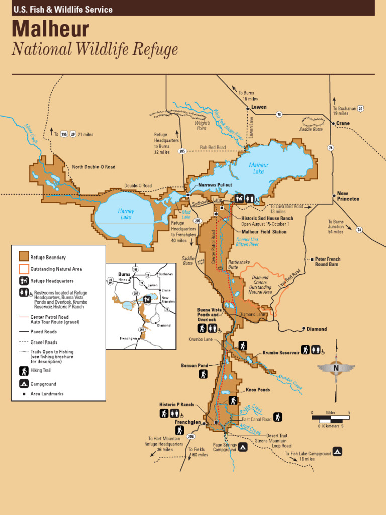 Malheur NWR - Refuge Map and Regulations | PDF | Trail | Outdoor Recreation