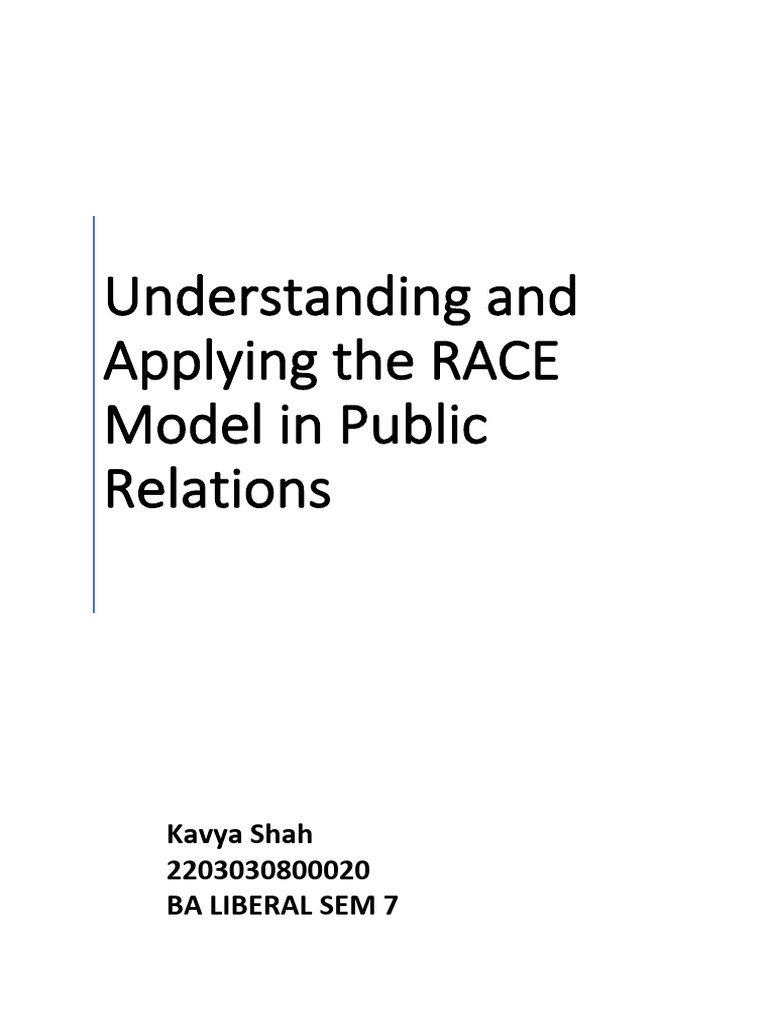 RACE Model in Public Relations Explained | PDF | Brand | Public Relations