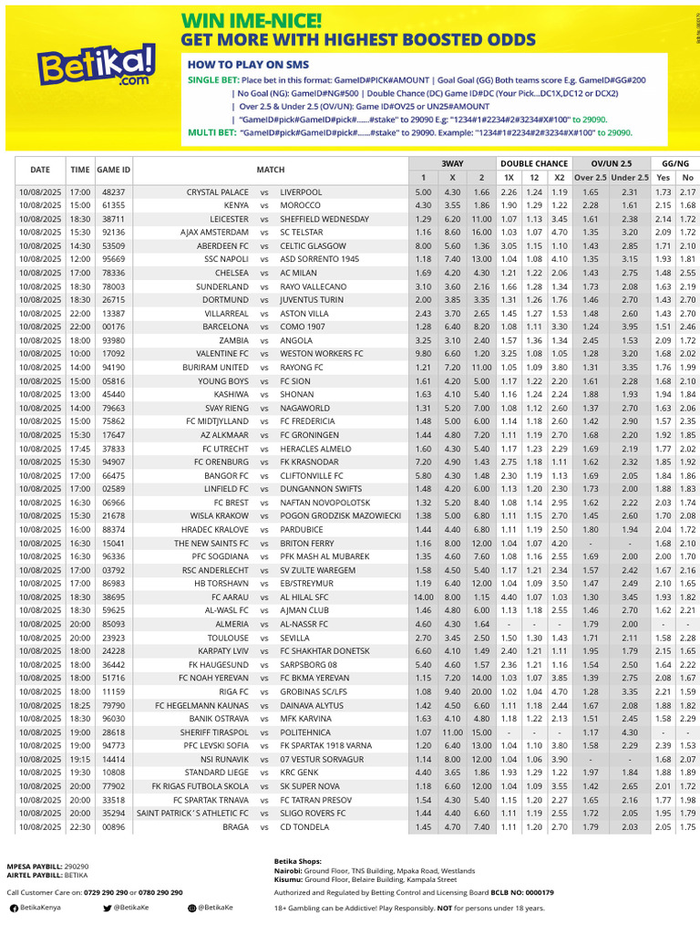 Upcoming Football Matches and Odds | PDF | Association Football Clubs ...
