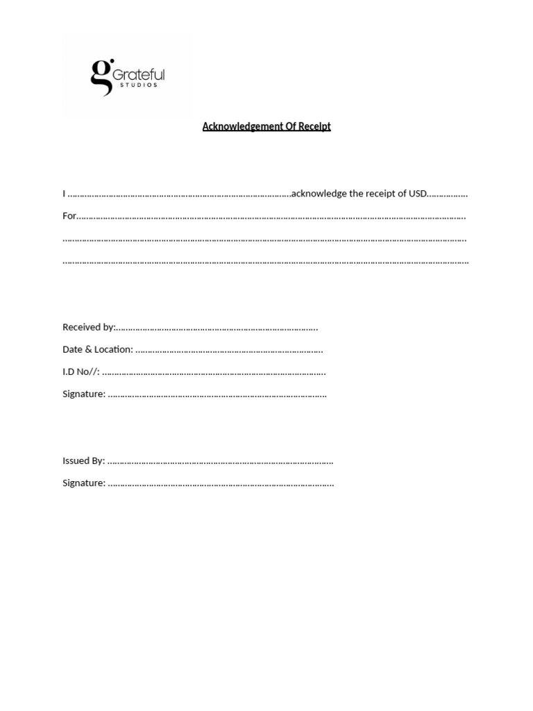 GS Acknowledgement of Receipt | PDF