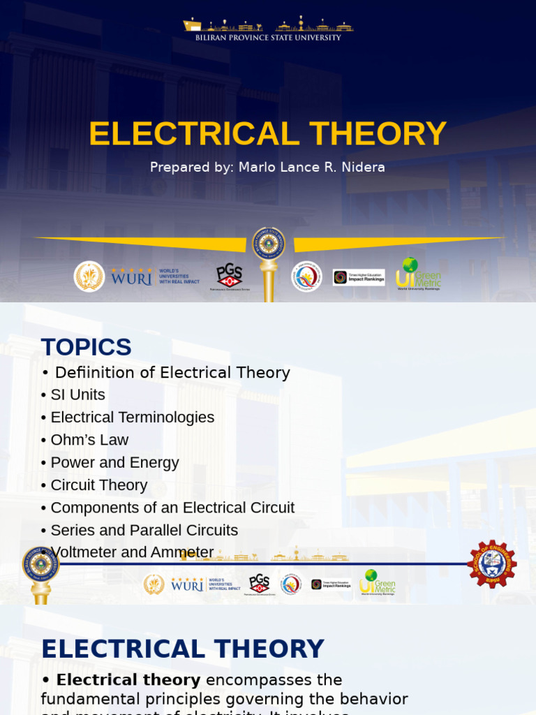 Electrical Theory | PDF | Voltage | Electricity