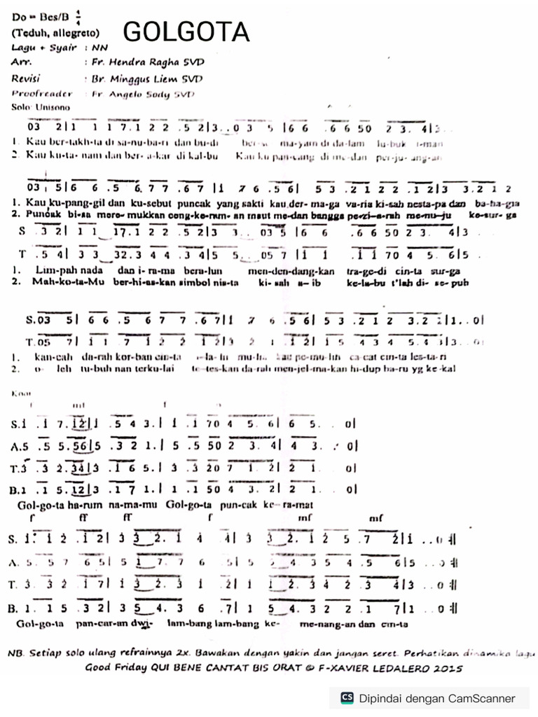 Teks Golgota | PDF