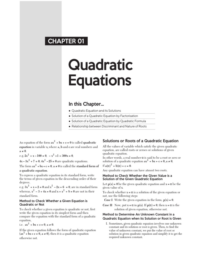 Qe 10 | PDF | Equations | Quadratic Equation