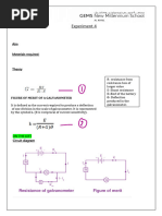 Exp 4 - Galvanometer Resistance - Half Deflection Method | PDF | Electromagnetism | Electricity