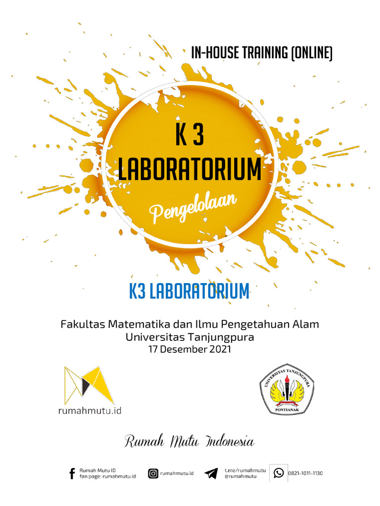 MATERI K3 Laboratorium - FMIPA Untan (17 Desember 2021) | PDF