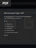 Key SAP Document Types Overview | PDF | Finance & Money Management | Law
