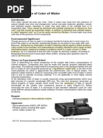 Color Determination in Water Samples | PDF | Spectrophotometry | Water ...