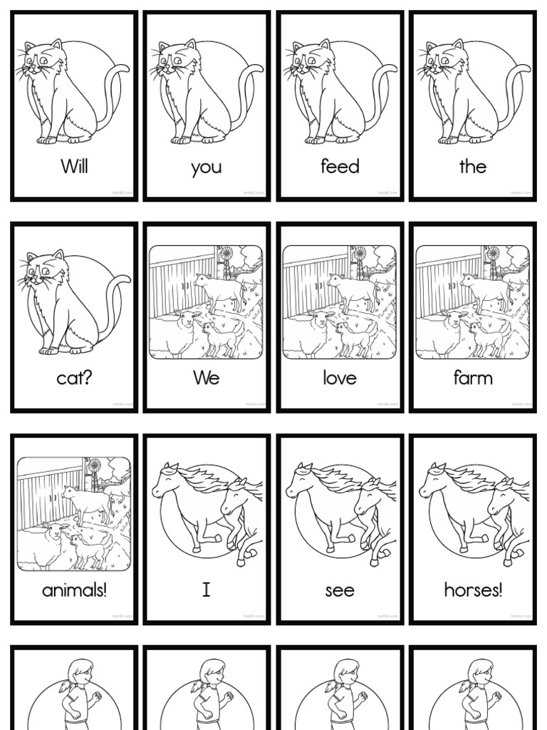 BW Sentence Scramble Correct Word Order Cards For K-2nd Grade | PDF