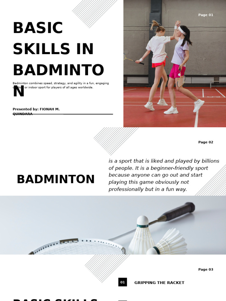 Basic Badminton Skills Guide | PDF | Ball Games | Indoor Sports