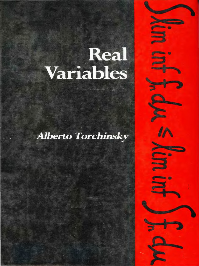 Real Variables (Alberto Torchinsky) | PDF