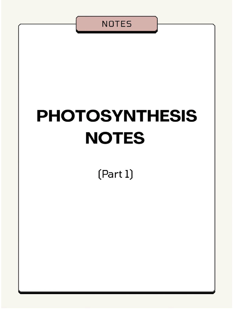 Photosynthesis | PDF