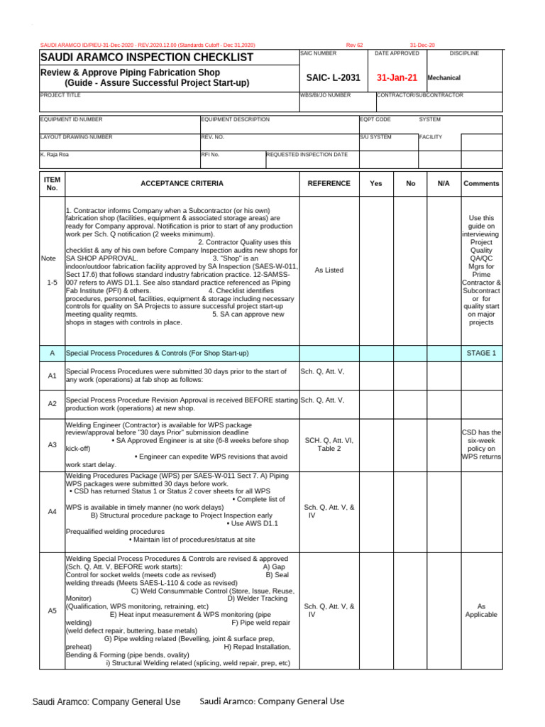 SAIC-L-2031 | PDF | Welding | Construction