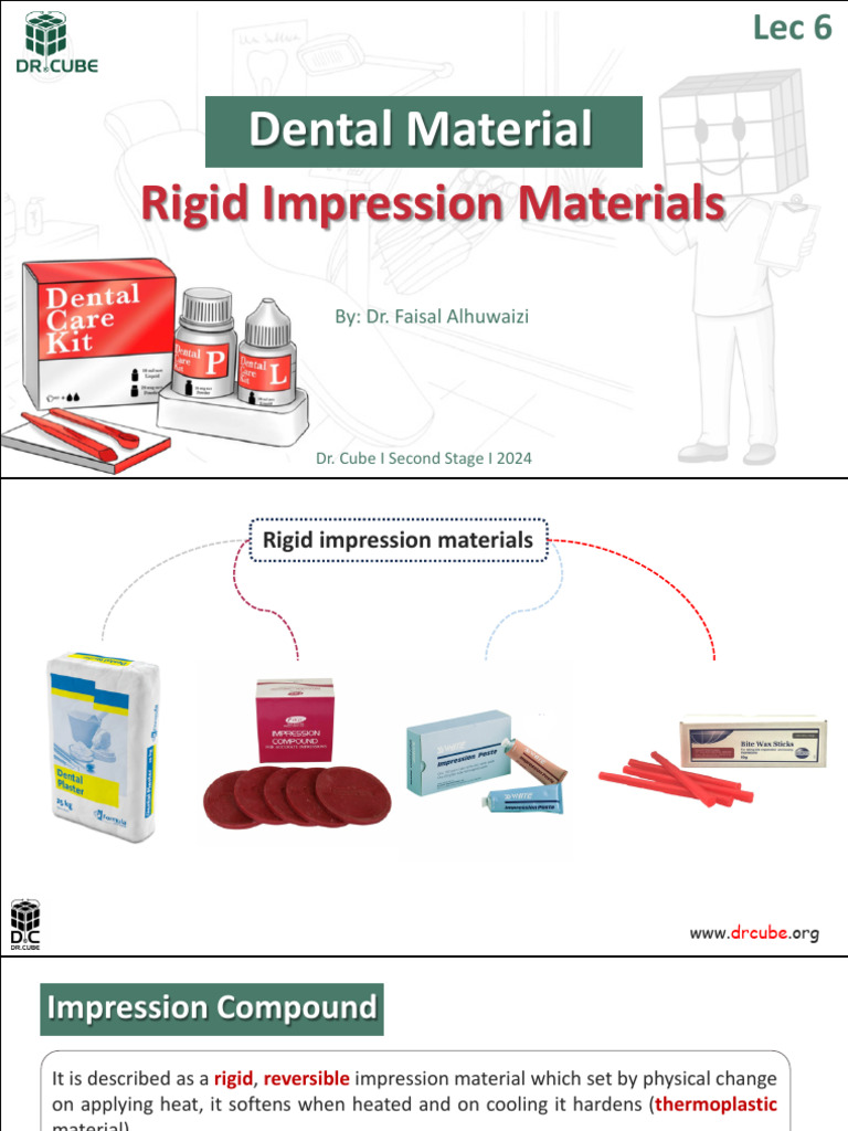 Rigid Impression Materials Overview | PDF | Thermoplastic | Zinc Oxide