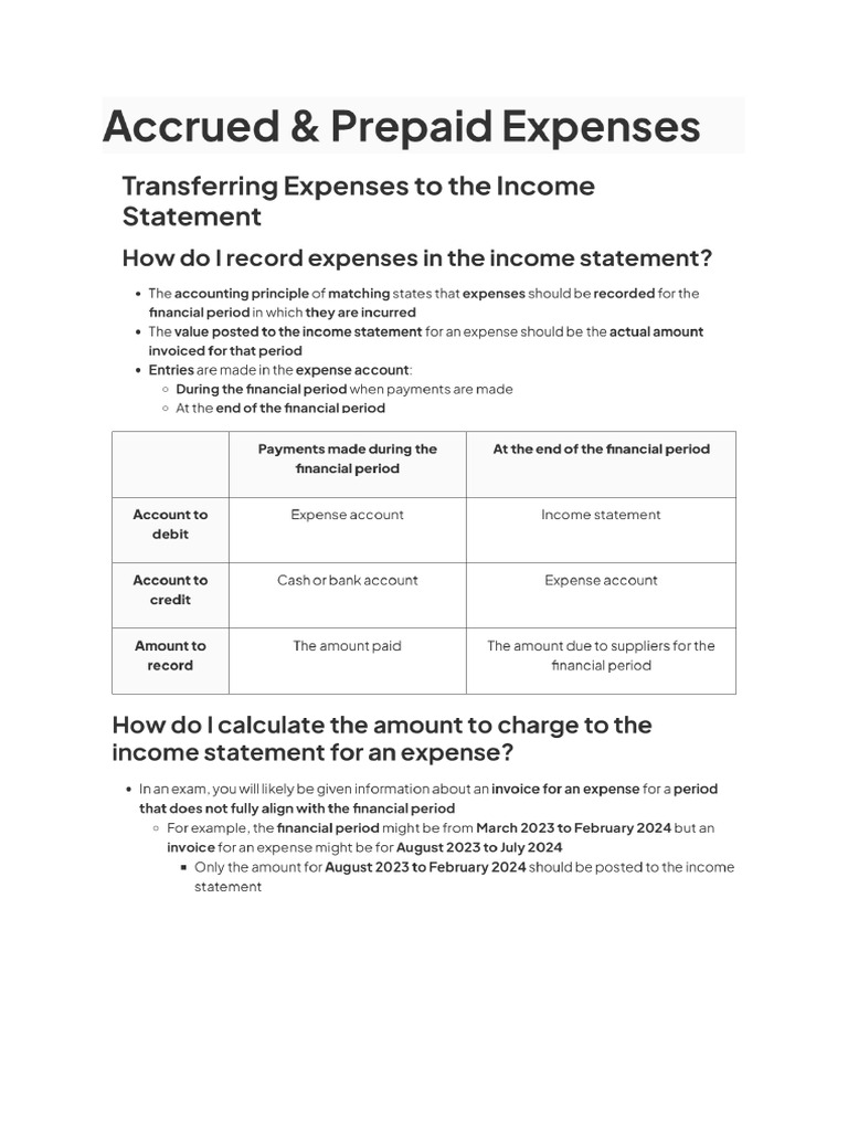 Accrued Exp and Income | PDF