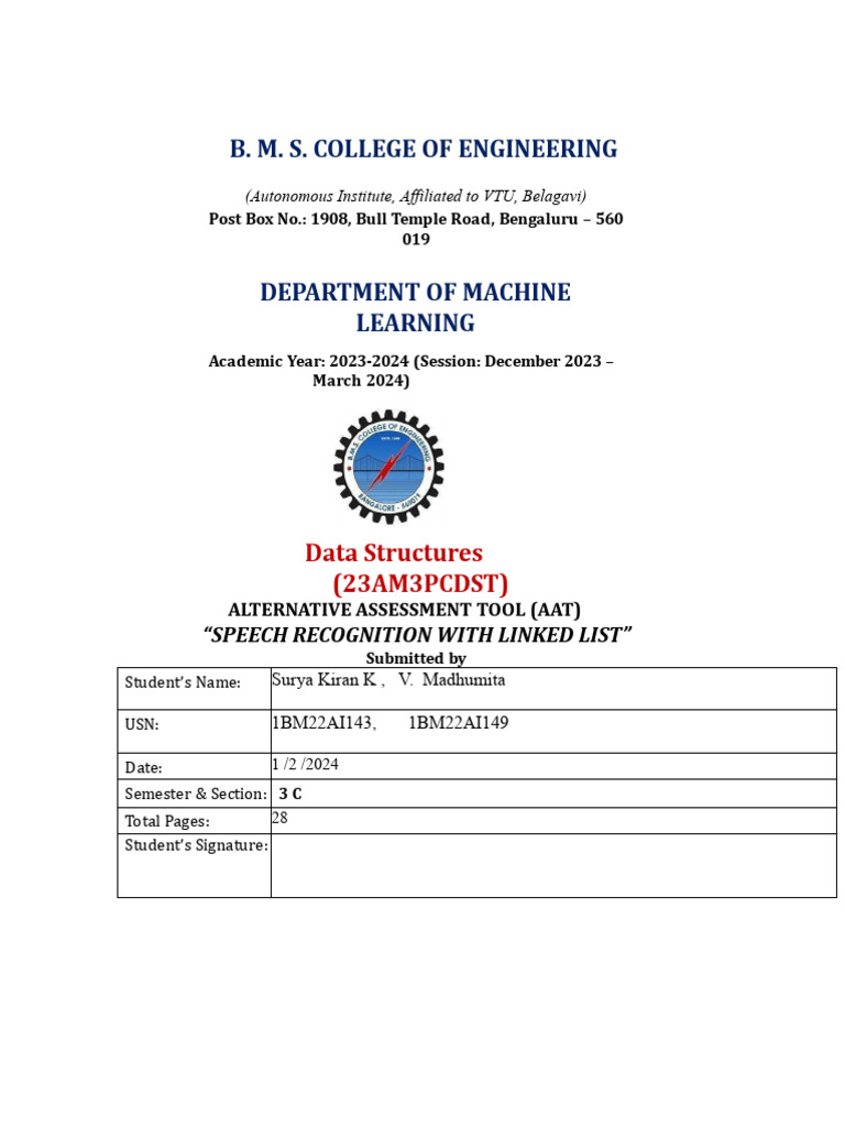 DST Speech Recognititon Project Final | PDF | Speech Recognition | Computing