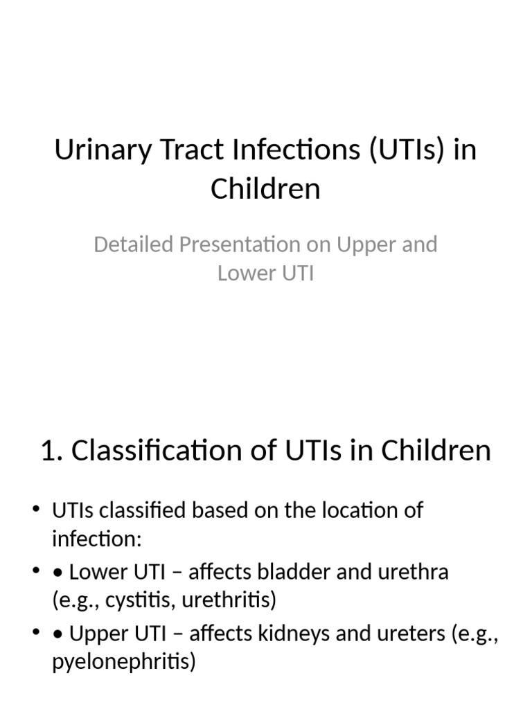 UTI in Children Presentation | PDF