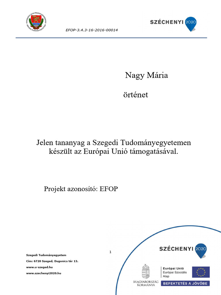 Prof. Dr. Homoki-Nagy Mária Magyar Jogtörténet | PDF