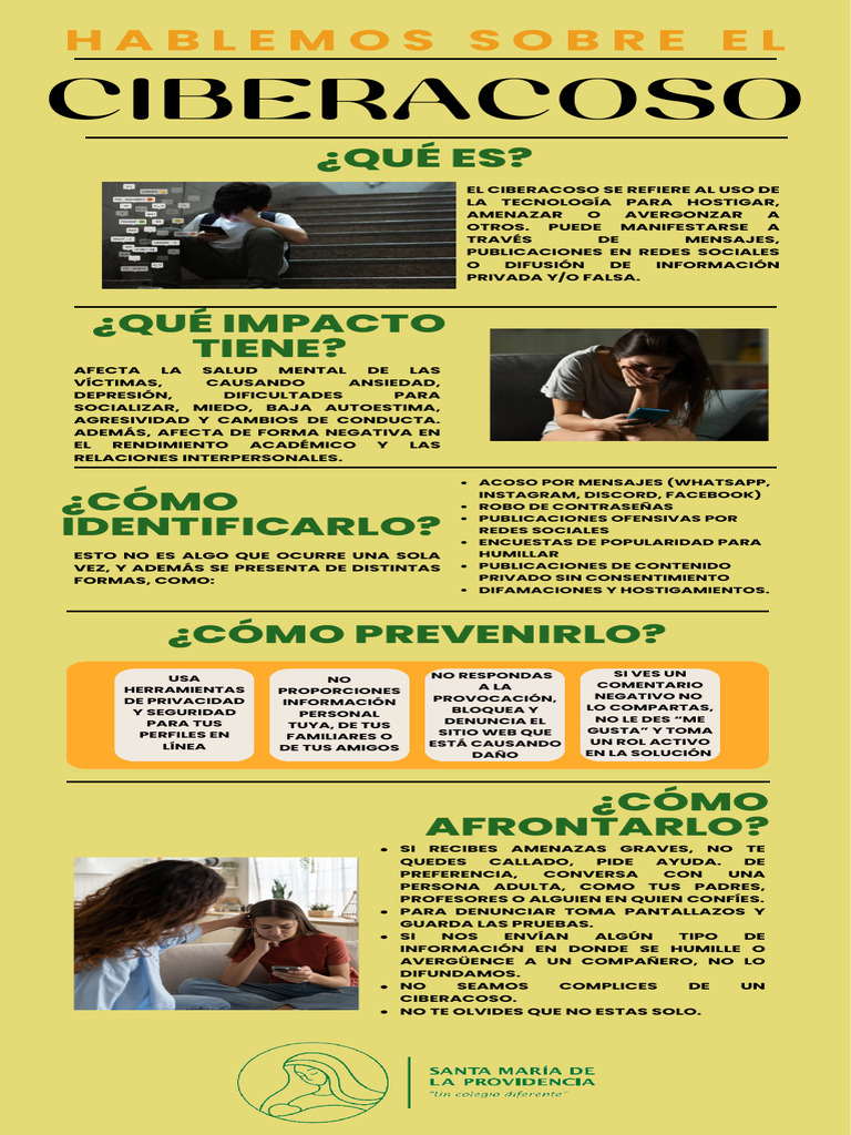 Infografía CIBERACOSO | PDF | Acoso cibernético | Sicología