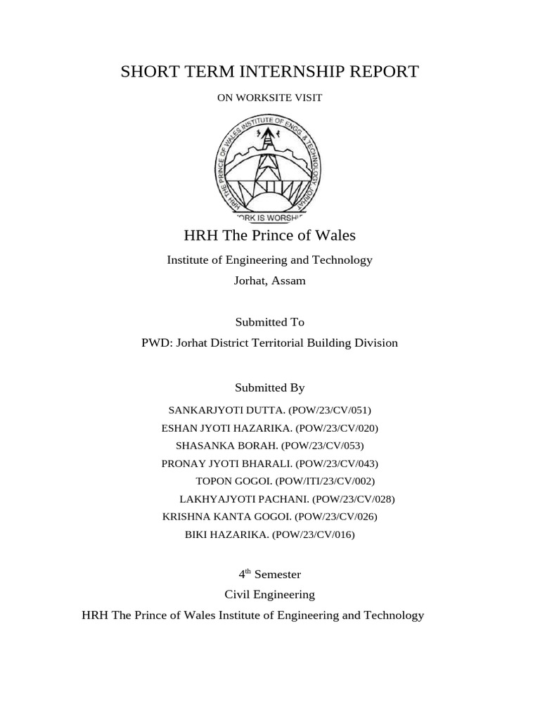 Short Term Internship Report | PDF