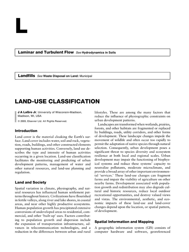 Land Use Classifications | PDF | Land Use | Ecosystem