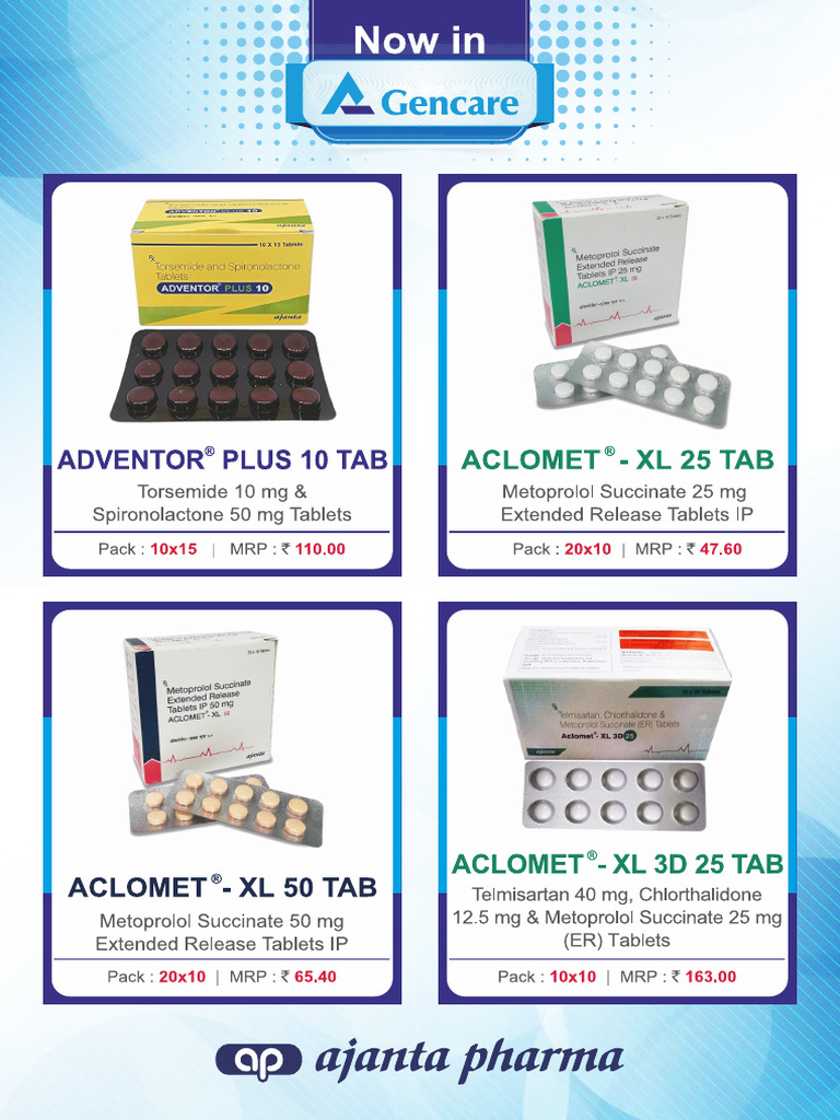 Ajanta Pharma Gencare | PDF