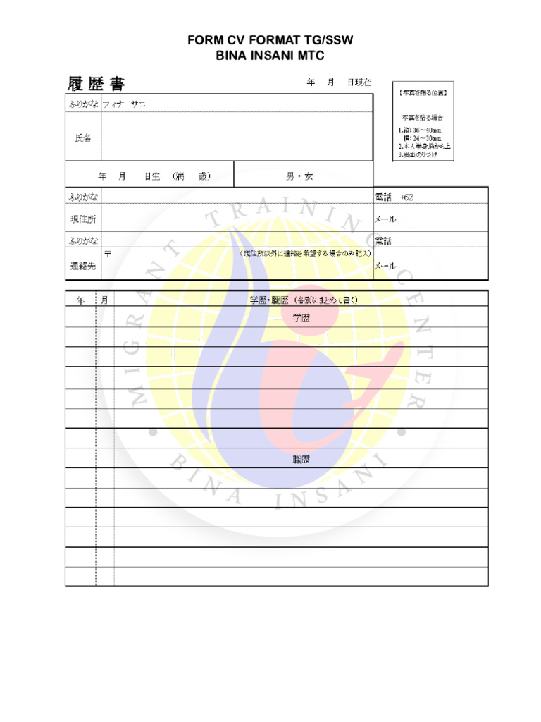 Form CV TG | PDF