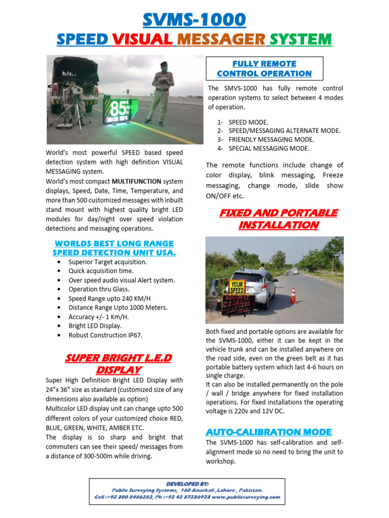 Speed VMS 1000 | PDF | Light Emitting Diode | Electrical Engineering