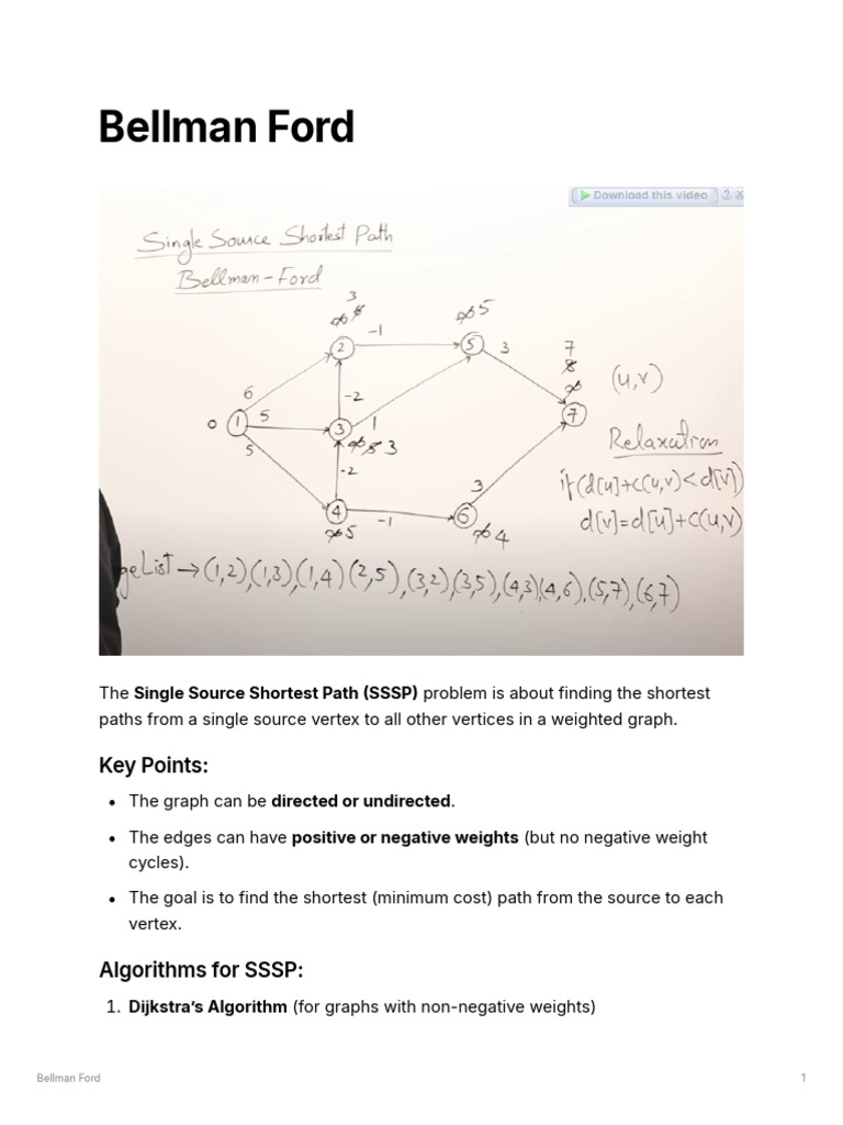Bellman Ford | PDF