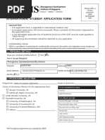 IUM 2025 Undergraduate Application Form | PDF