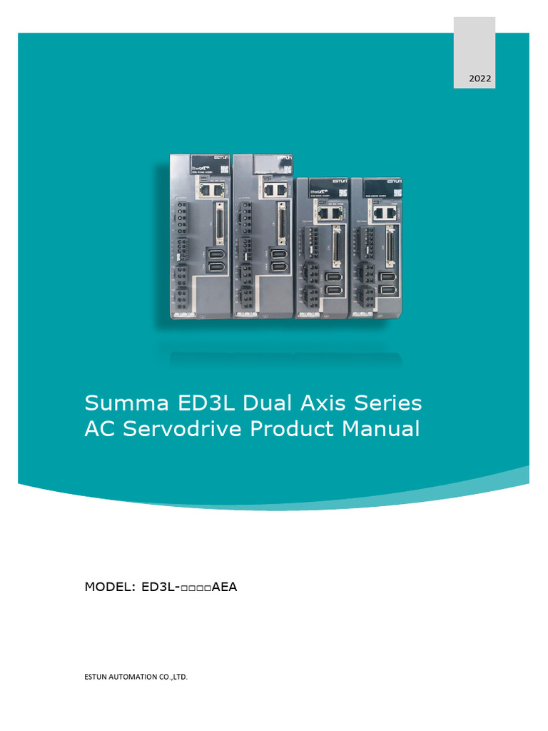 Summa ED3L Dual Axis Series AC Servodrive Product Manual | PDF | Power ...