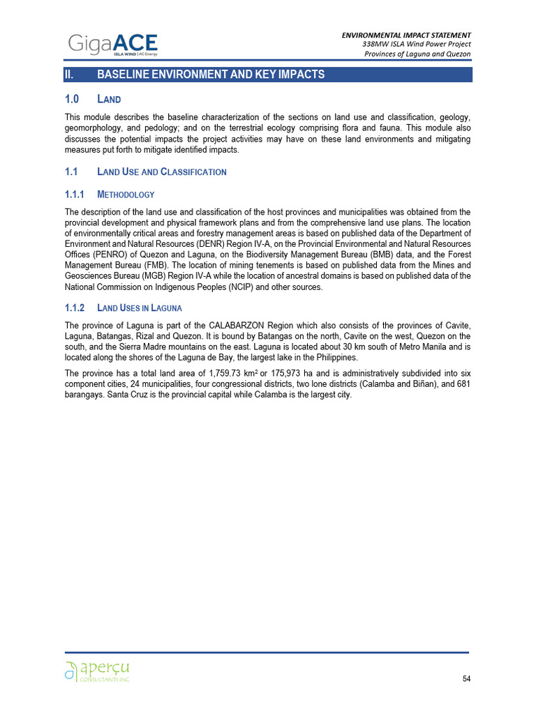 Environmental Impact of Isla Wind Project | PDF | Natural Environment ...