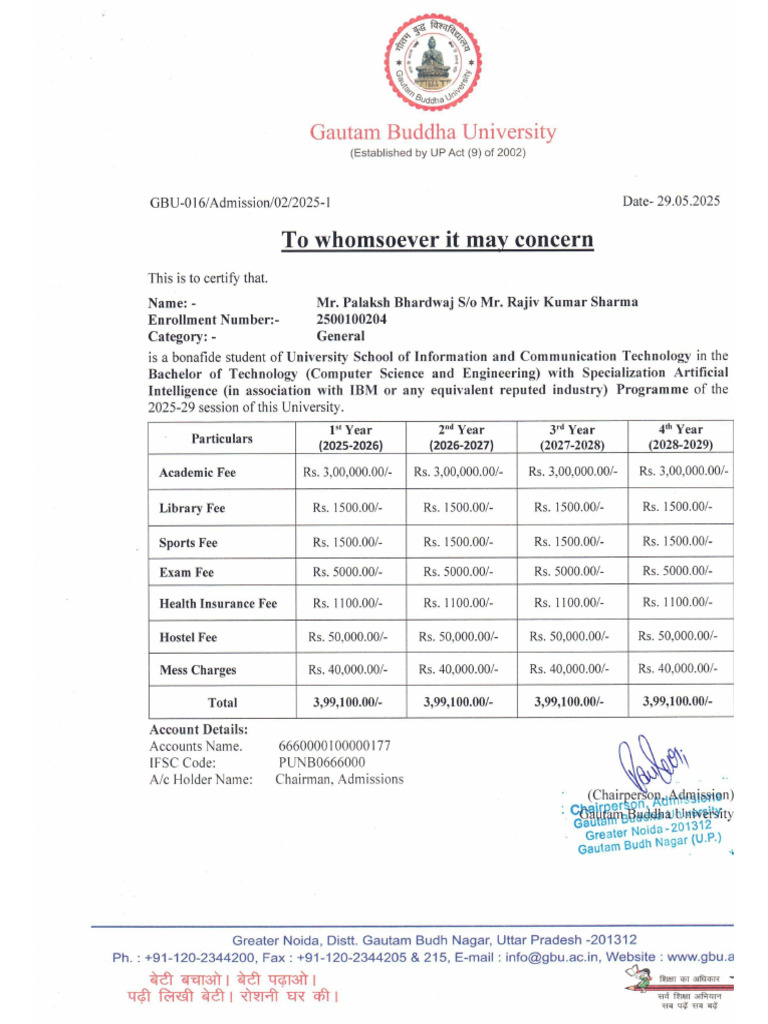 Schedule of Expenses | PDF