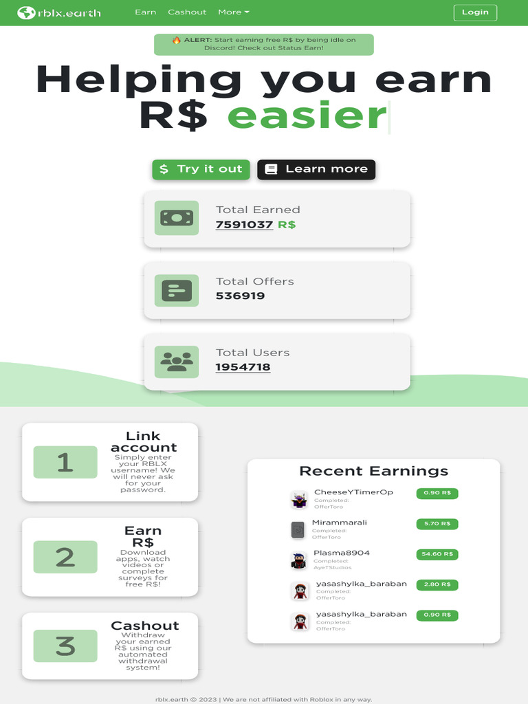 RBLX - Earth - Earn R$ | PDF