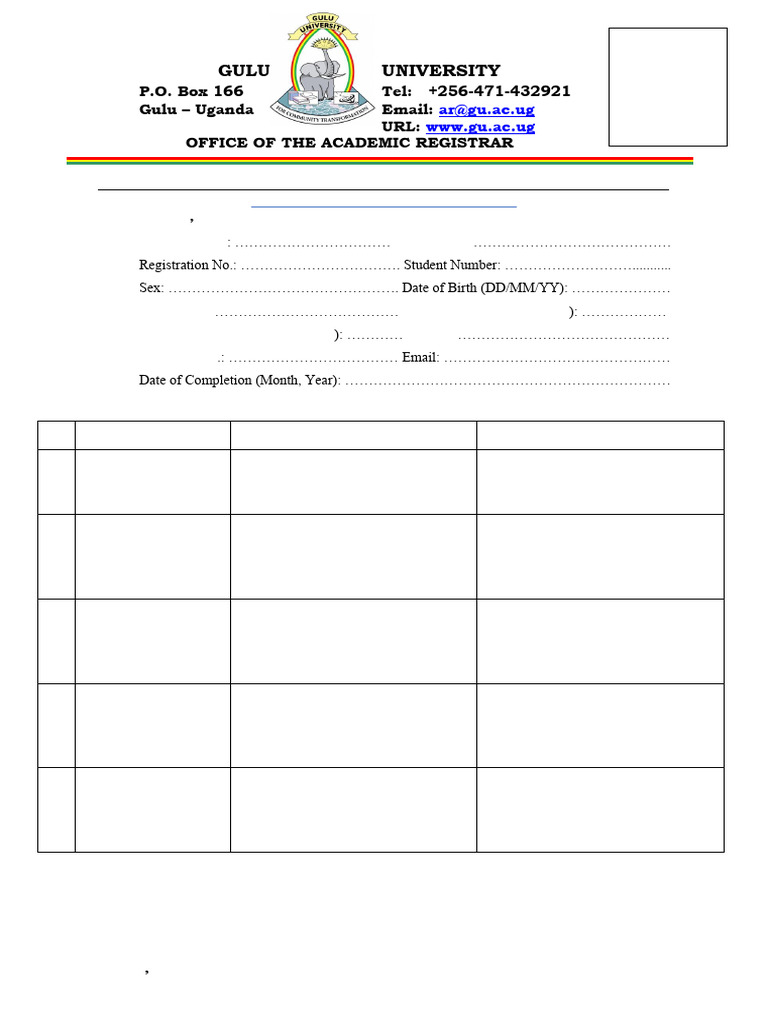 Graduation Clearance Form Instructions | PDF