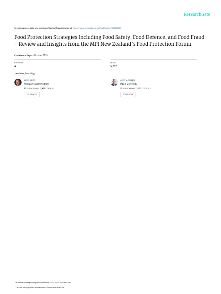Food Protection Strategies Overview | PDF | Safety