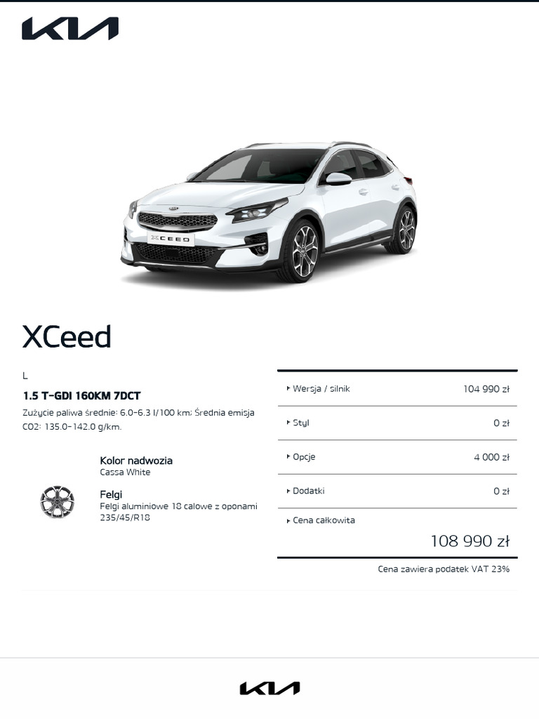 Kia Configurator Xceed L 20210524 | PDF