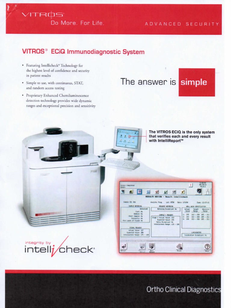 Brosur Vitros Eciq 038 | PDF