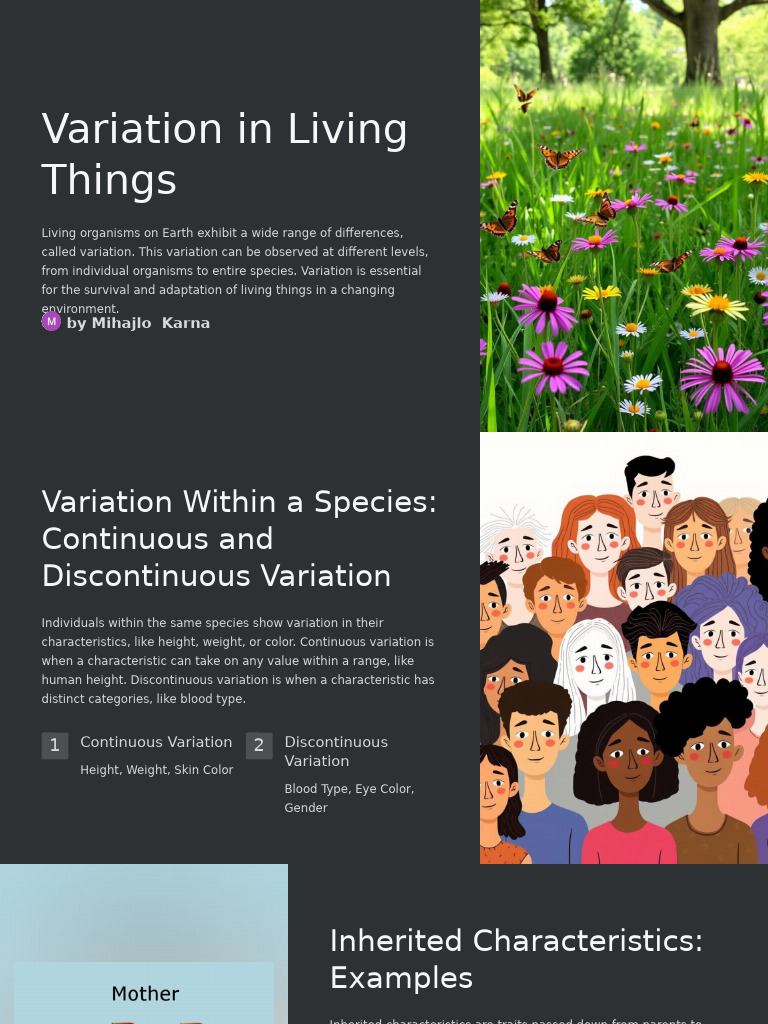 Variation in Living Things | PDF | Sex | Chromosome