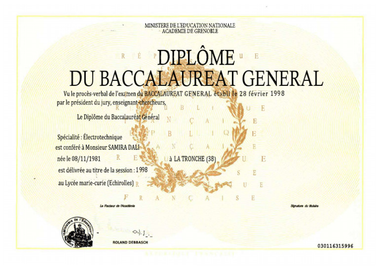 Diplome Bac Dali | PDF