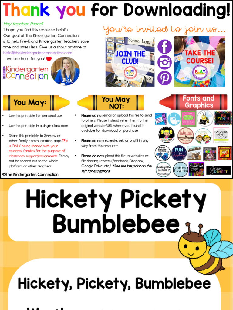 Hickety Pickety Bumblebee Printable | PDF | Http Cookie | Online Services