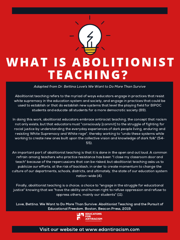 What Is Abolitionist Teaching | PDF