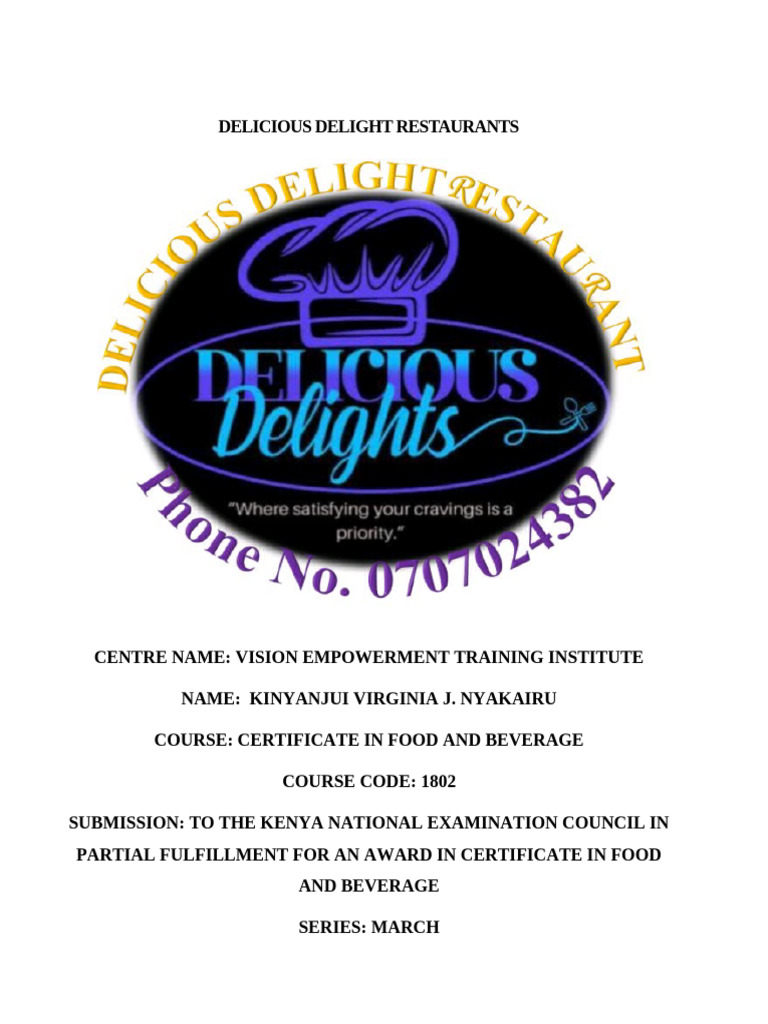 Delicious Delight Restaurants | PDF | Pricing | Taxes