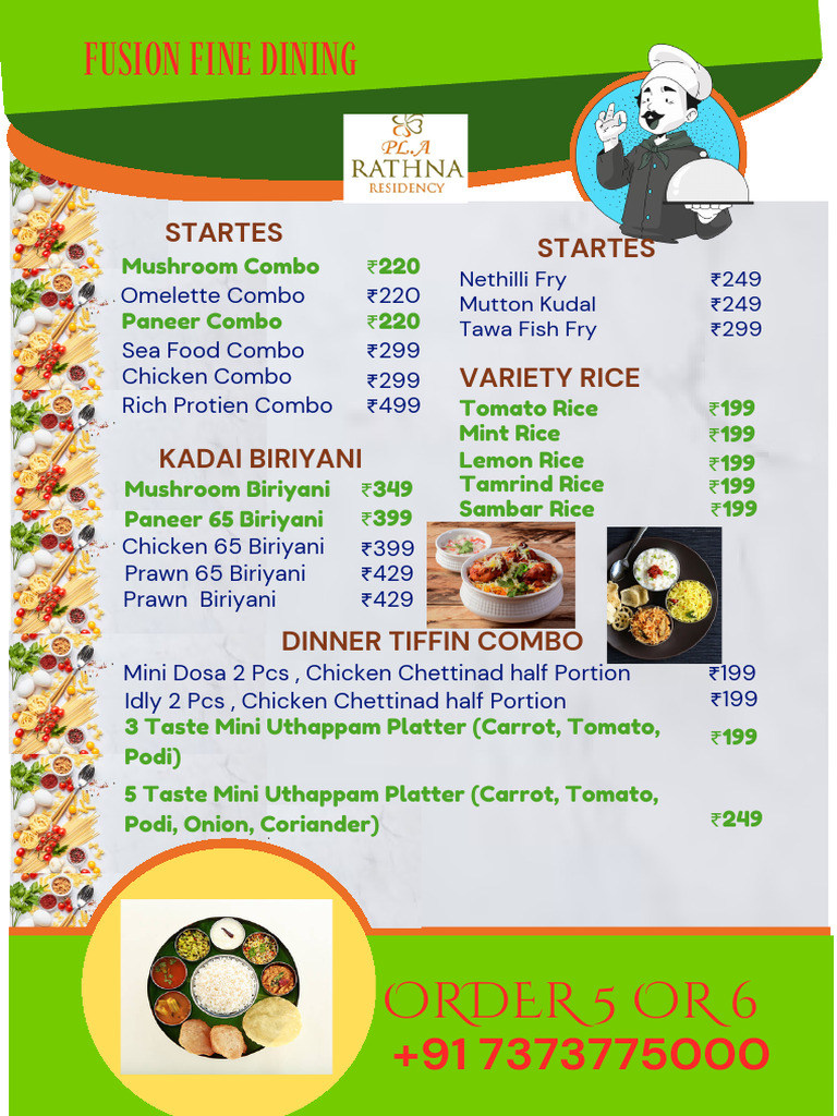 Yellow and Orange Restaurant Food Menu | PDF