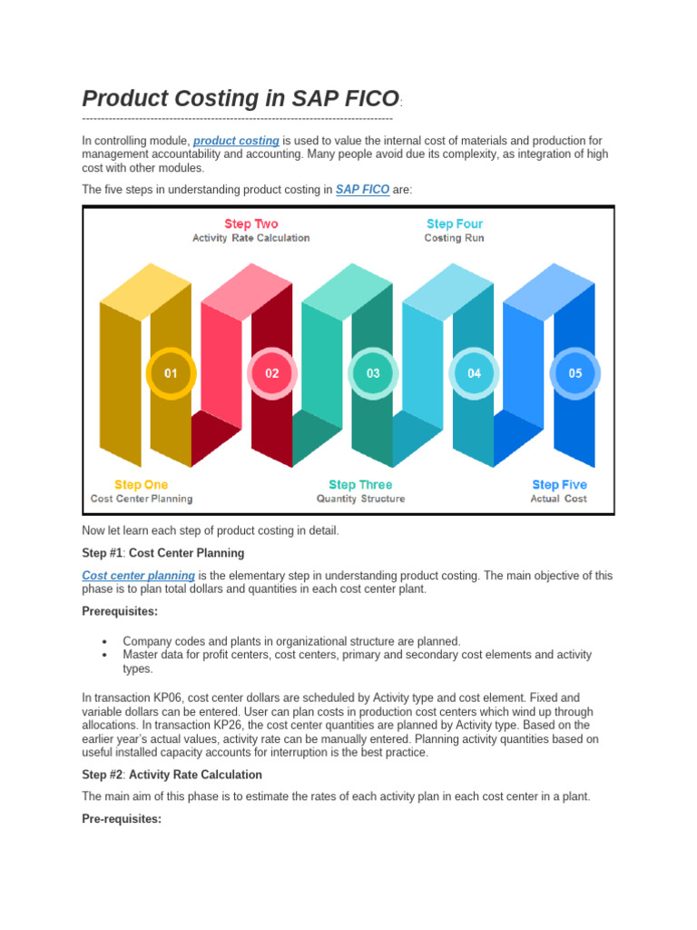 Understanding Product Costing in SAP FICO | PDF | Business