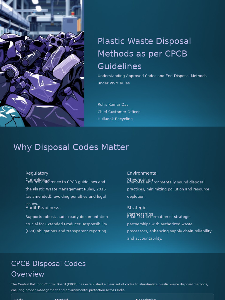 CPCB Guidelines for Plastic Waste Disposal | PDF | Waste Management | Waste