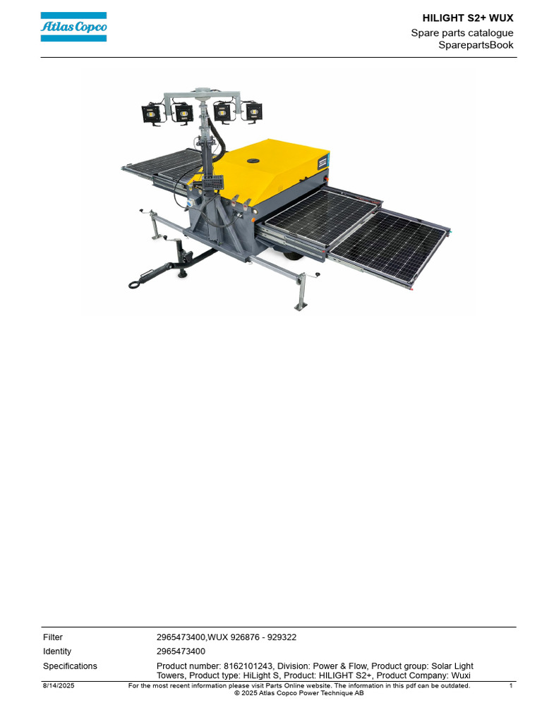 HILIGHT S2+ WUX Spare Parts Catalogue | PDF | Screw | Manufactured Goods
