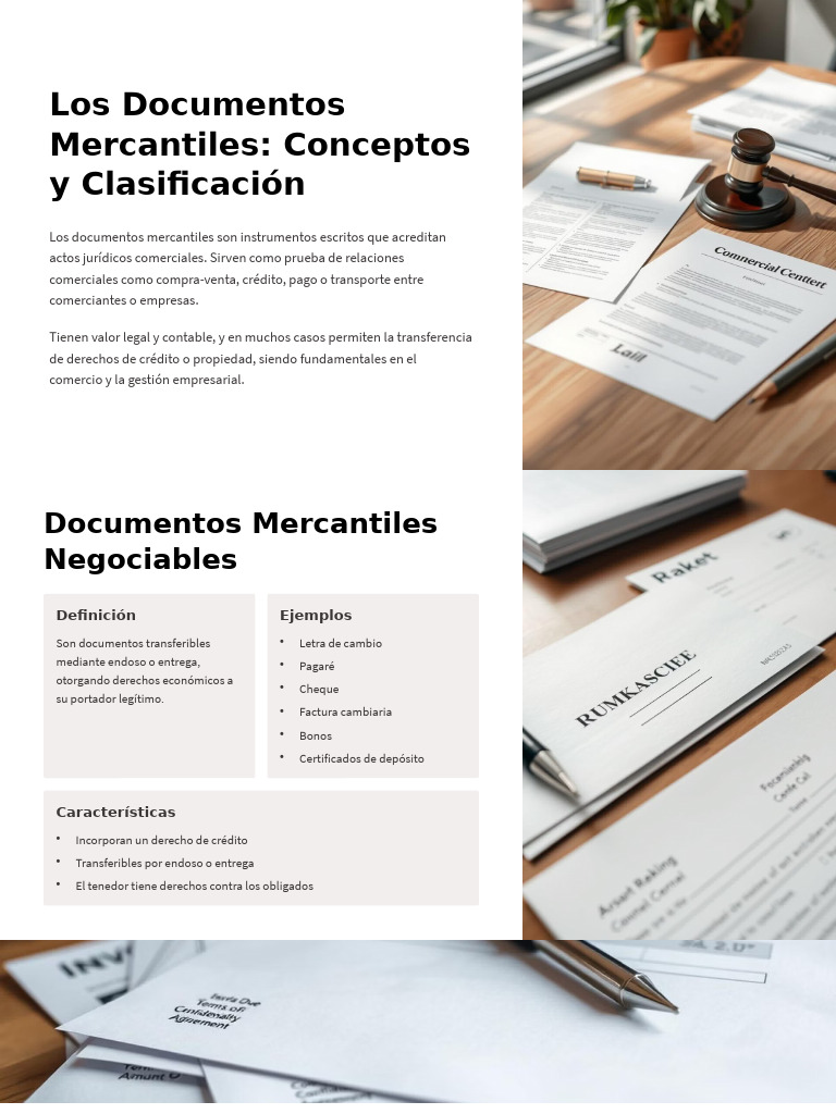 Documentos Mercantiles: Tipos y Usos | PDF | Cheque | Pagaré